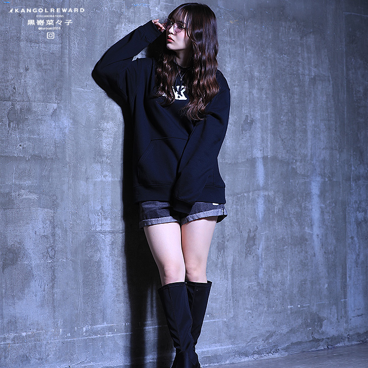 【完全受注生産】黒嵜菜々子×KANGOL REWARD コラボ企画第3弾！プルオーバーパーカー